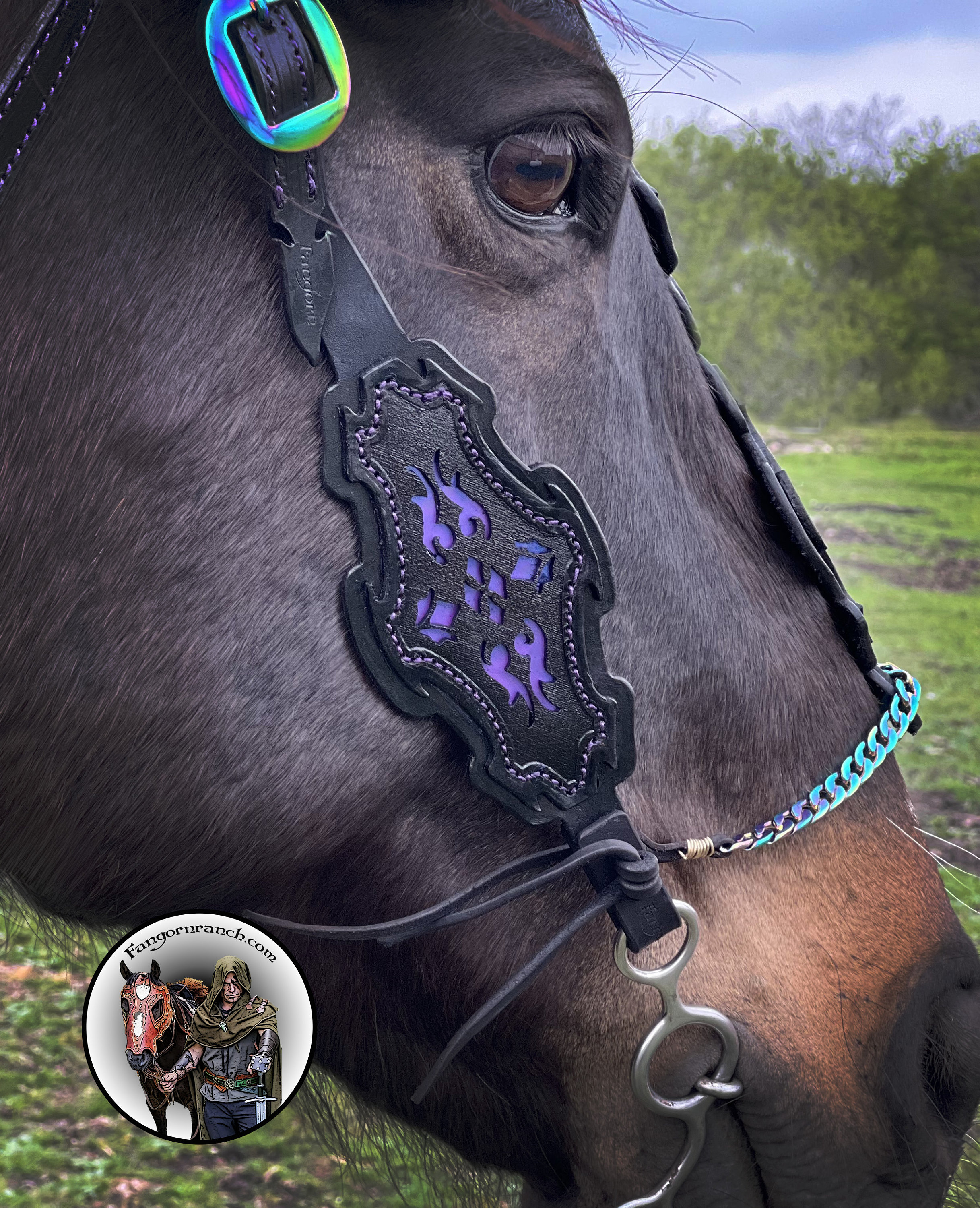 Maiars Progeny Bridle, Chamfron Horse Barding Tack - Etsy