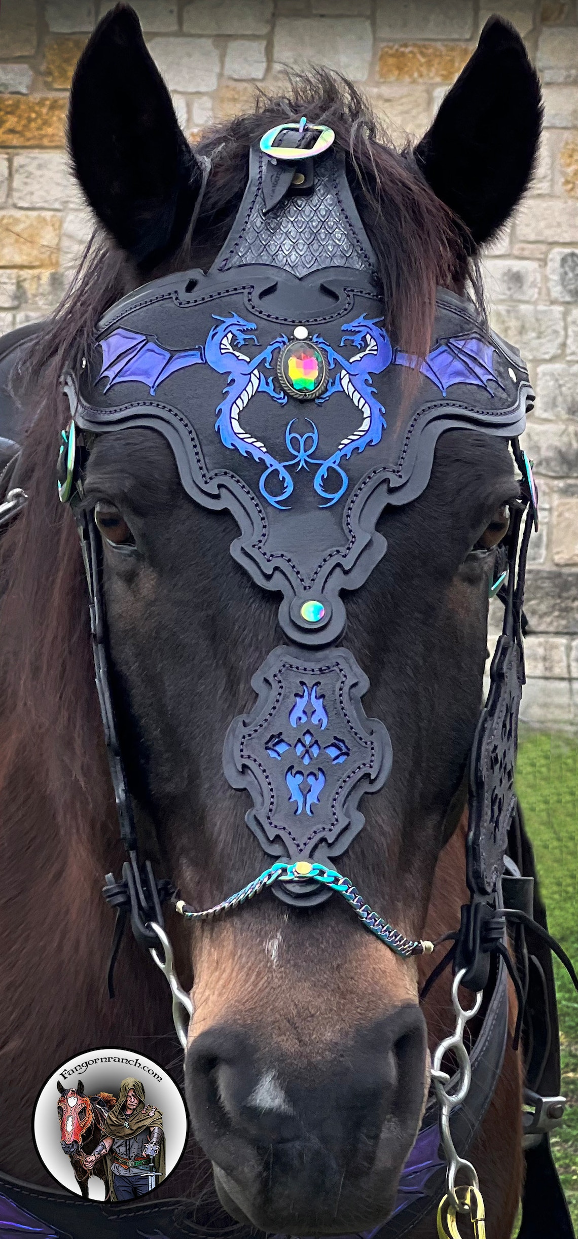 Maiars Progeny Bridle, Chamfron Horse Barding Tack - Etsy