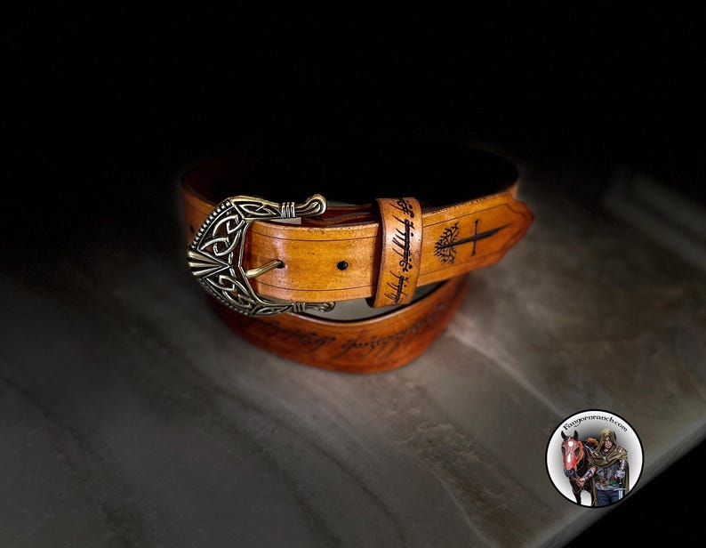 Lord of the Rings Inspired . Leather Belt, Elven Belt, Hobbit Belt ...