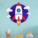 Personalised Name Rocket Space Ship Vinyl Wall Sticker Boys - Etsy