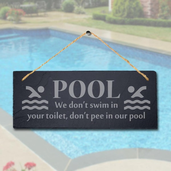 No Pee in the Pool Sign - Etsy