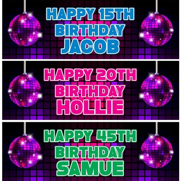 Disco Poster Birthday - Etsy