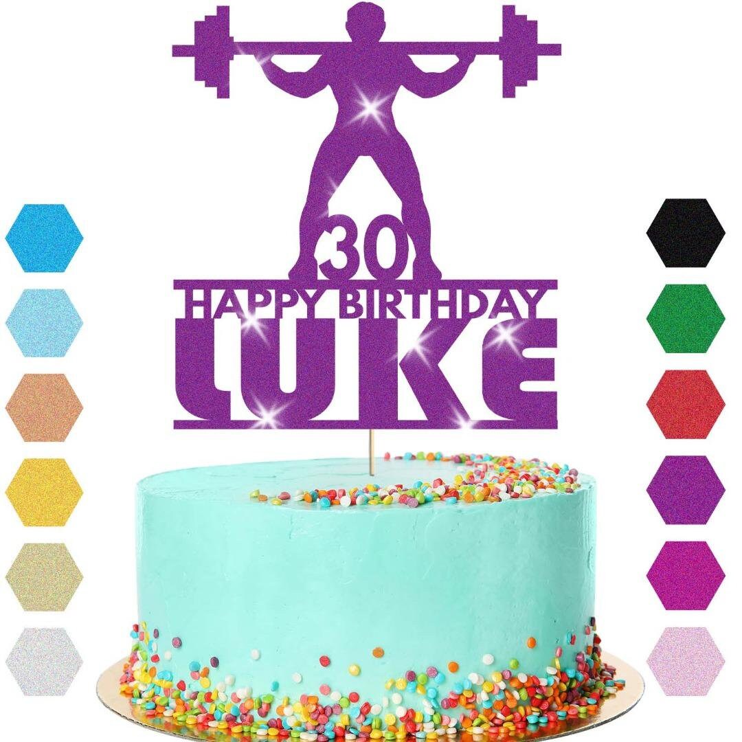 Powerlifter Cake Topper Powerlifting Muscles Gym Cake | Etsy