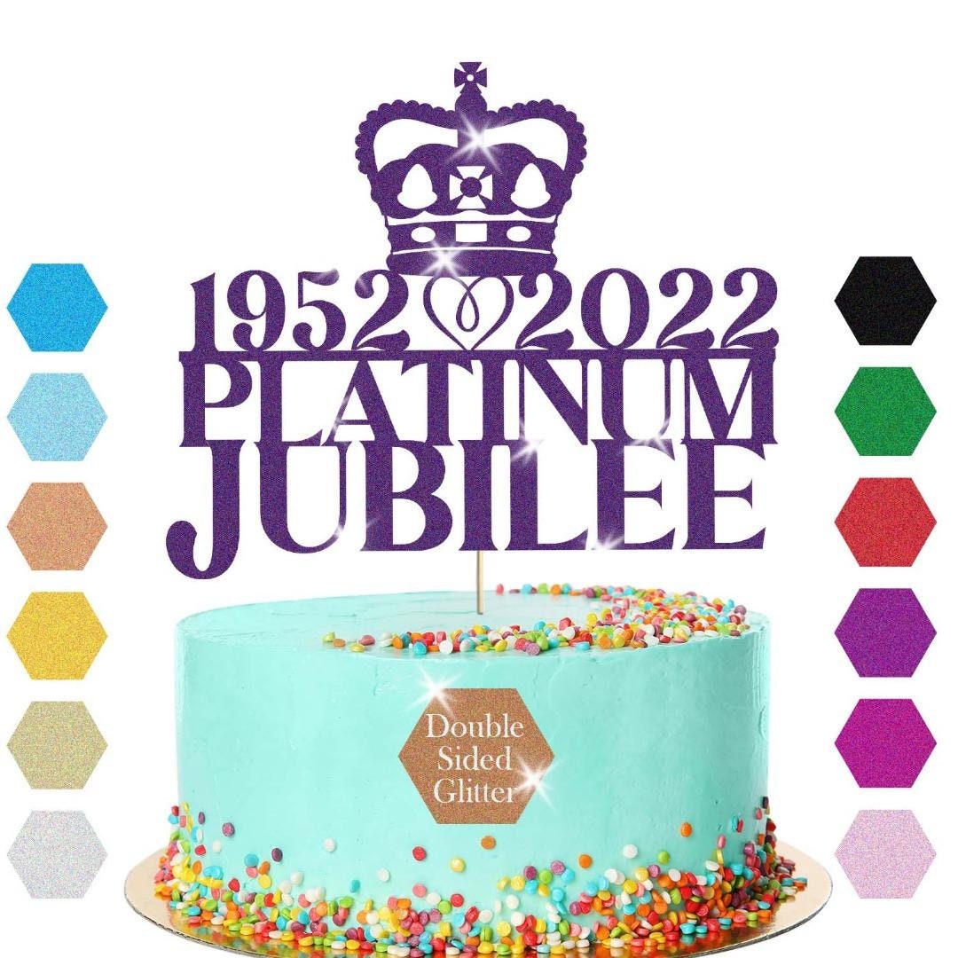 Queen Elizabeth Platinum Jubilee Cake Topper 70th Anniversary Party ...