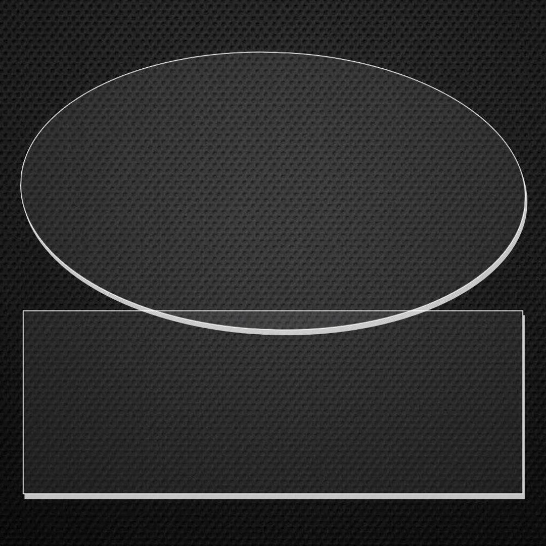 2 X Acrylic Ganaching Plates Rectangle Oval Ganache Disc Pair of ...