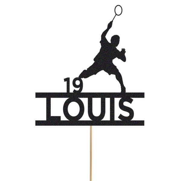 Badminton Customize Cake Topper - Etsy