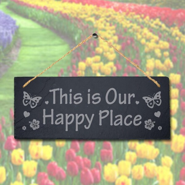 Our Happy Place Sign - Etsy