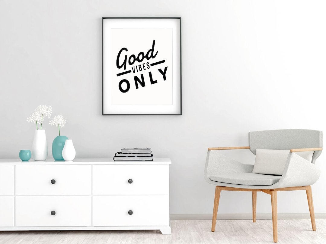 Good Vibes Only Motivational Quote Poster Inspirational Wall - Etsy