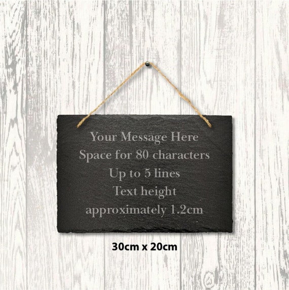 Large Personalised Slate Sign Engraved Message Plaque Home - Etsy