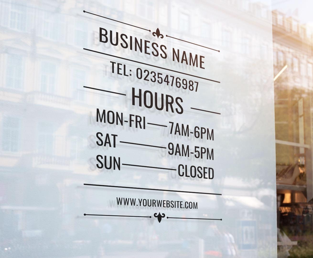 Vinyl Office Hours Sign Template