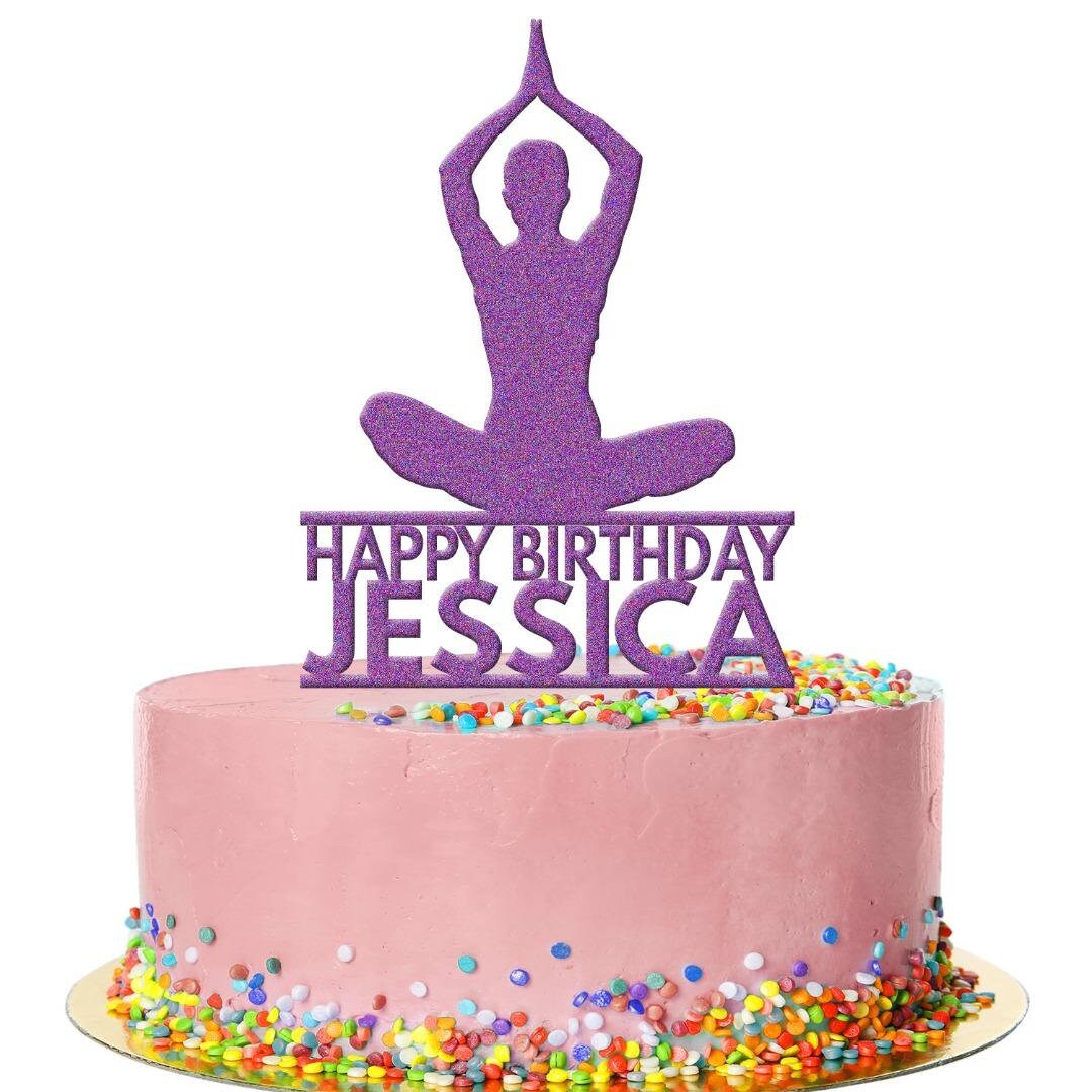 Party Décor Centerpieces Party Supplies Glitter Namaste Cake Topper ...