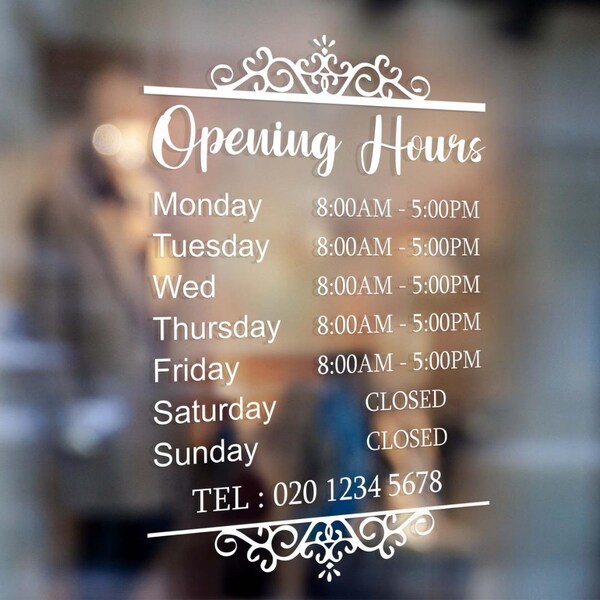 Door Hours Signs - Etsy