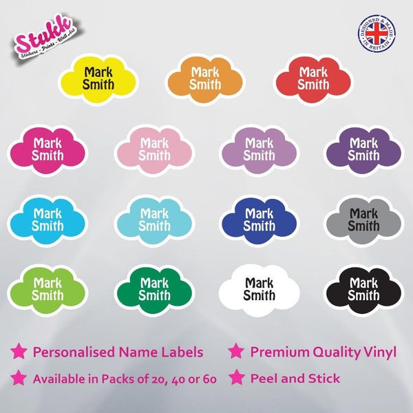 Name Tag Stickers - Etsy