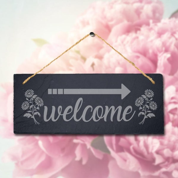 Slate Welcome Sign - Etsy