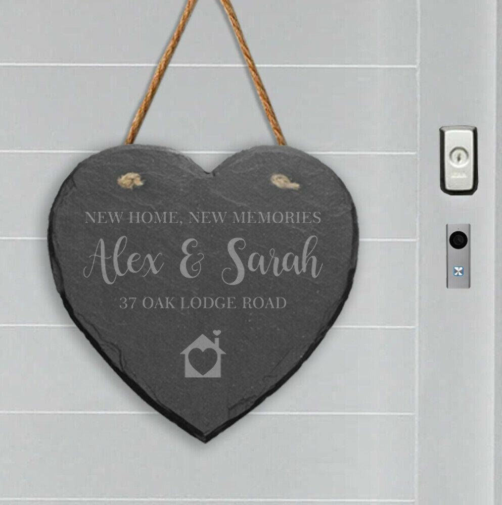Hanging Custom Any Text Sign for Home Personalised Engraved Slate ...