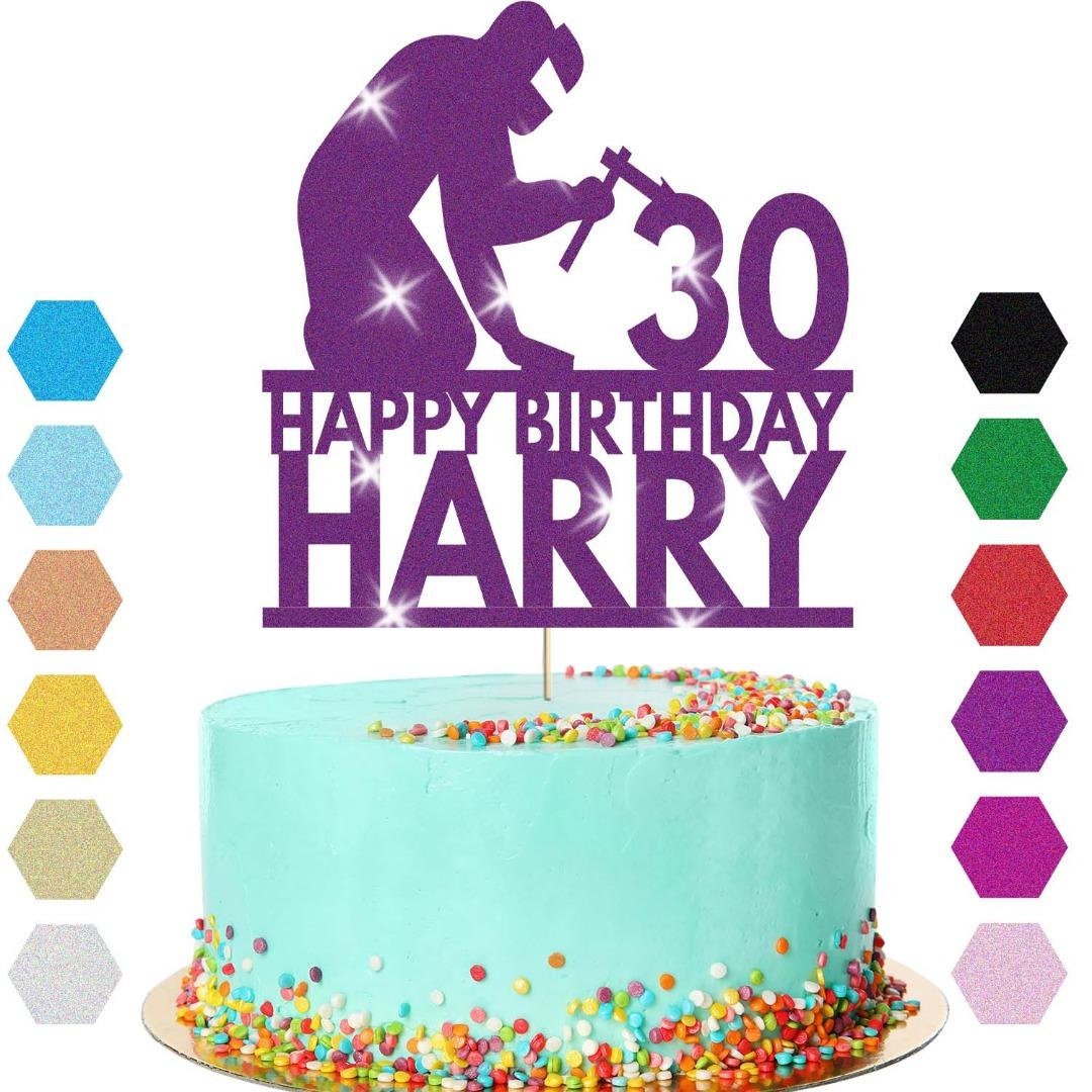 Personalised Welder Birthday Cake Topper Welding Cake | Etsy