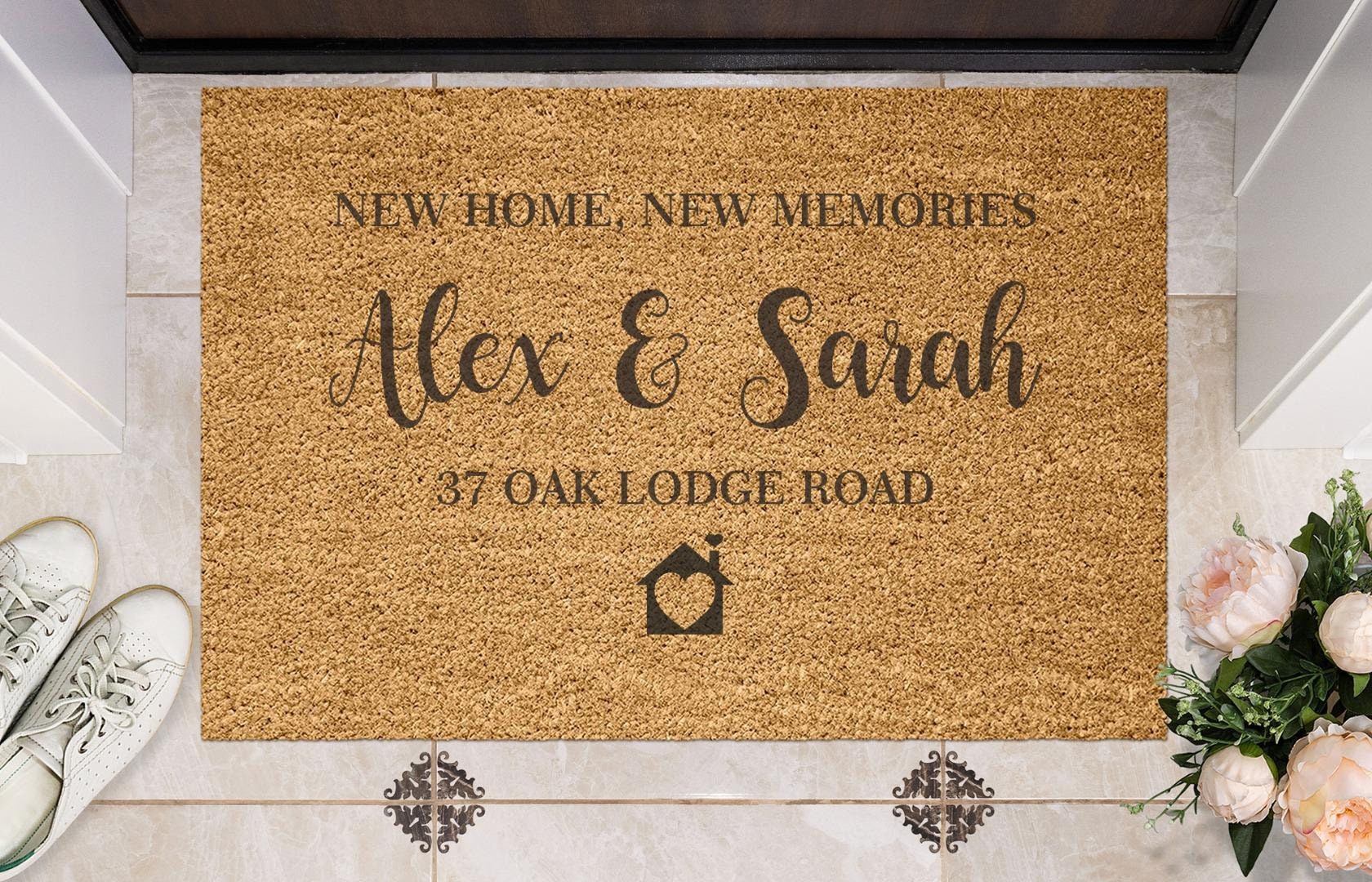 Personalised Door Mat Rug Natural Coir Custom Doormat Anti - Etsy UK