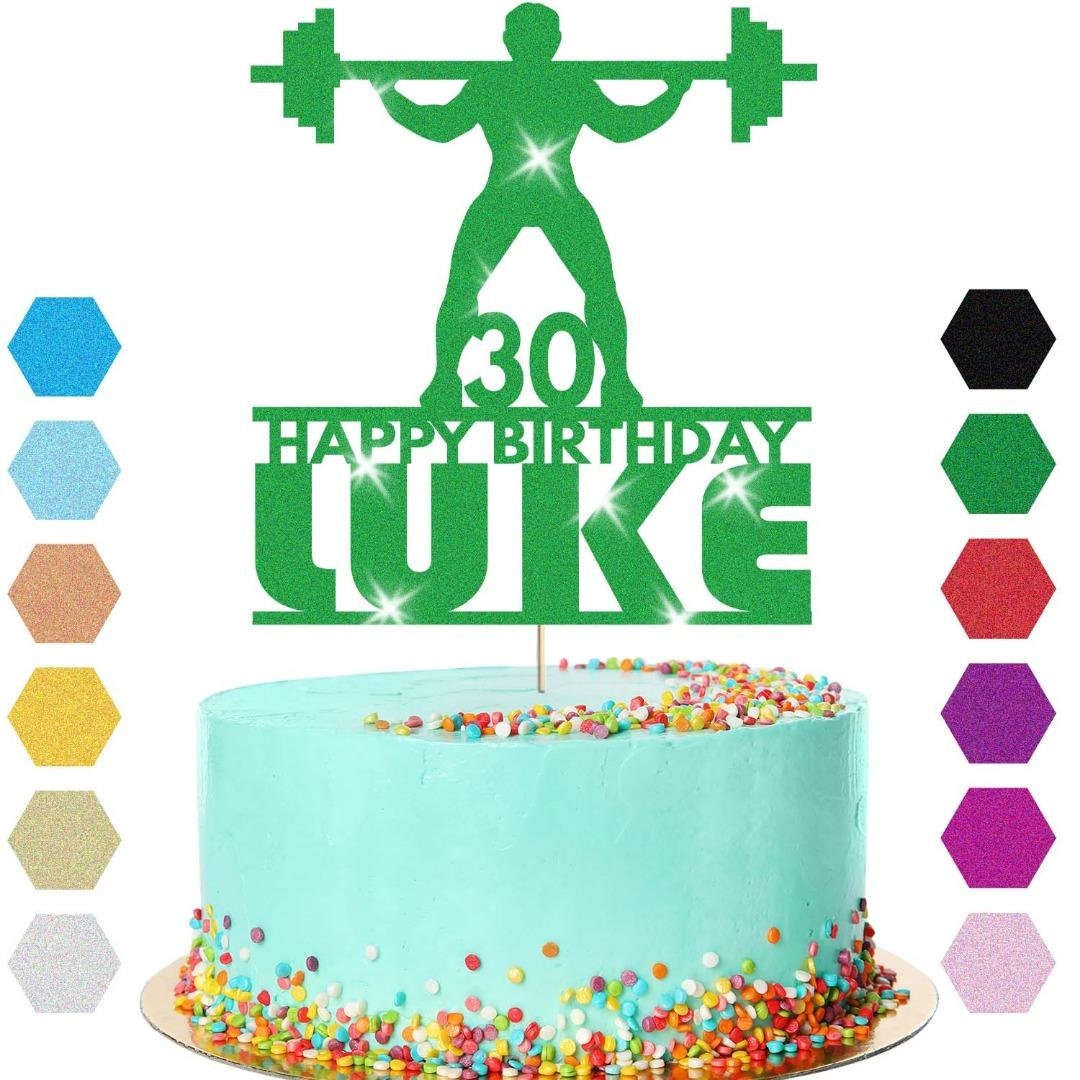 Powerlifter Cake Topper Powerlifting Muscles Gym Cake | Etsy