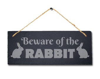 Beware of Rabbit Sign - Etsy