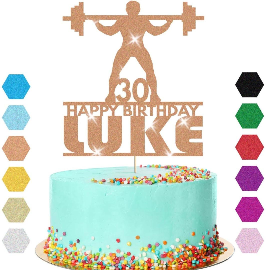 Powerlifter Cake Topper Powerlifting Muscles Gym Cake | Etsy