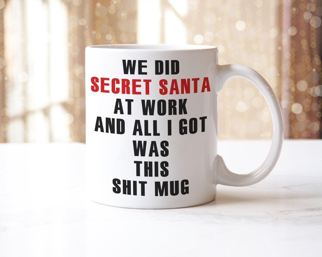 We Did Secret Santa Mug & Coaster Set Funny Sarcastic Coworker ...