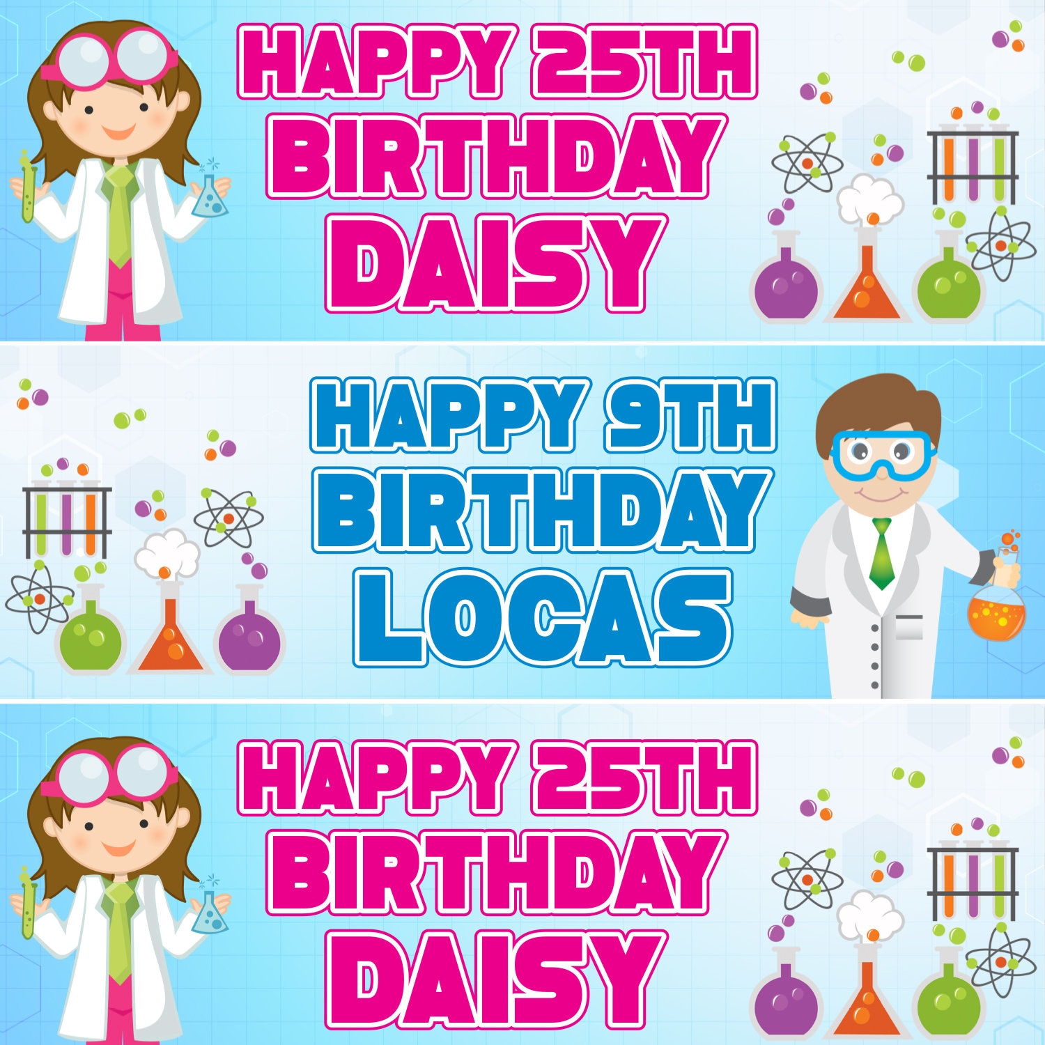 Happy Birthday Mad Scientist Cartoon
