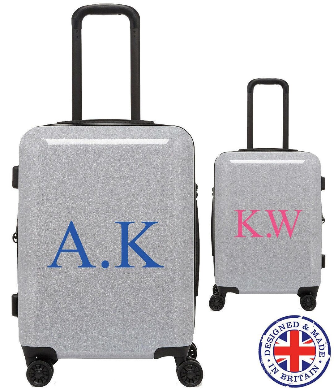 Personalised Name Initials Suitcase Vinyl Decal Sticker Luggage Travel ...
