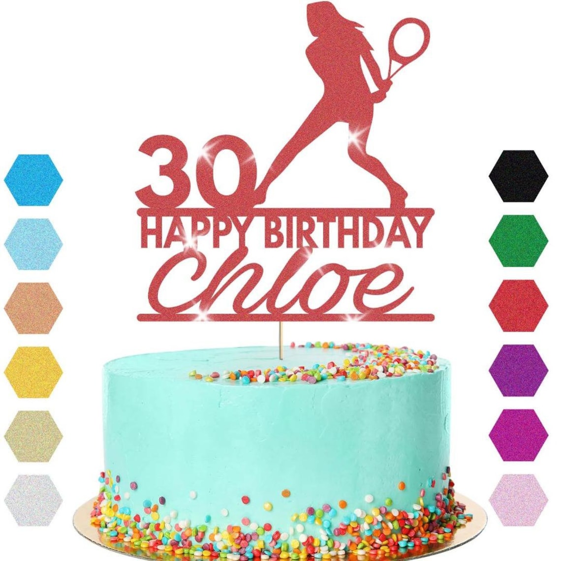 Tennis Cake Topper Sporting Badminton Birthday Cake Decoration | Etsy