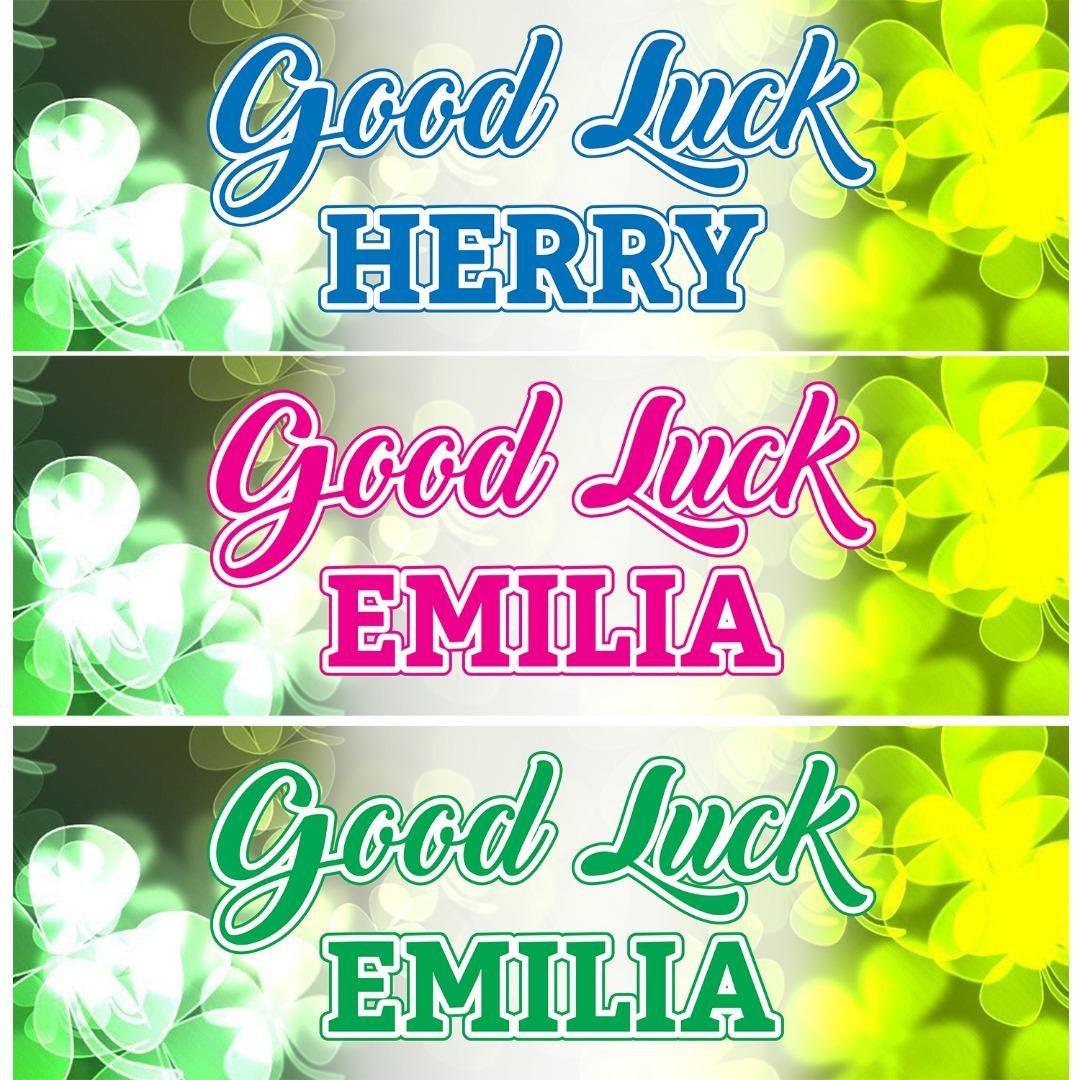 2 Personalised Good Luck Birthday Celebration Banners - Etsy