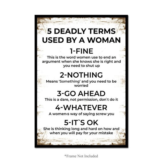 Deadly Terms Used By A Woman