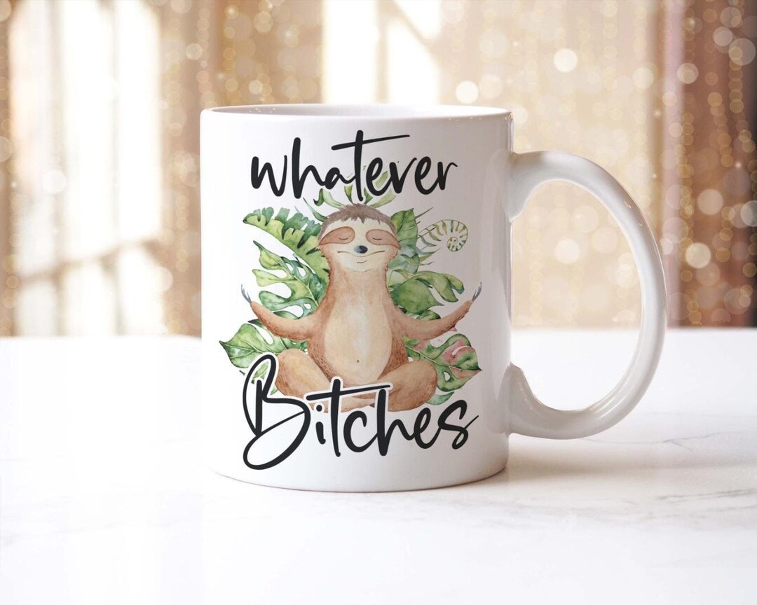 Whatever Funny Mug & Coaster Gift Set Cute Sloth Novelty - Etsy
