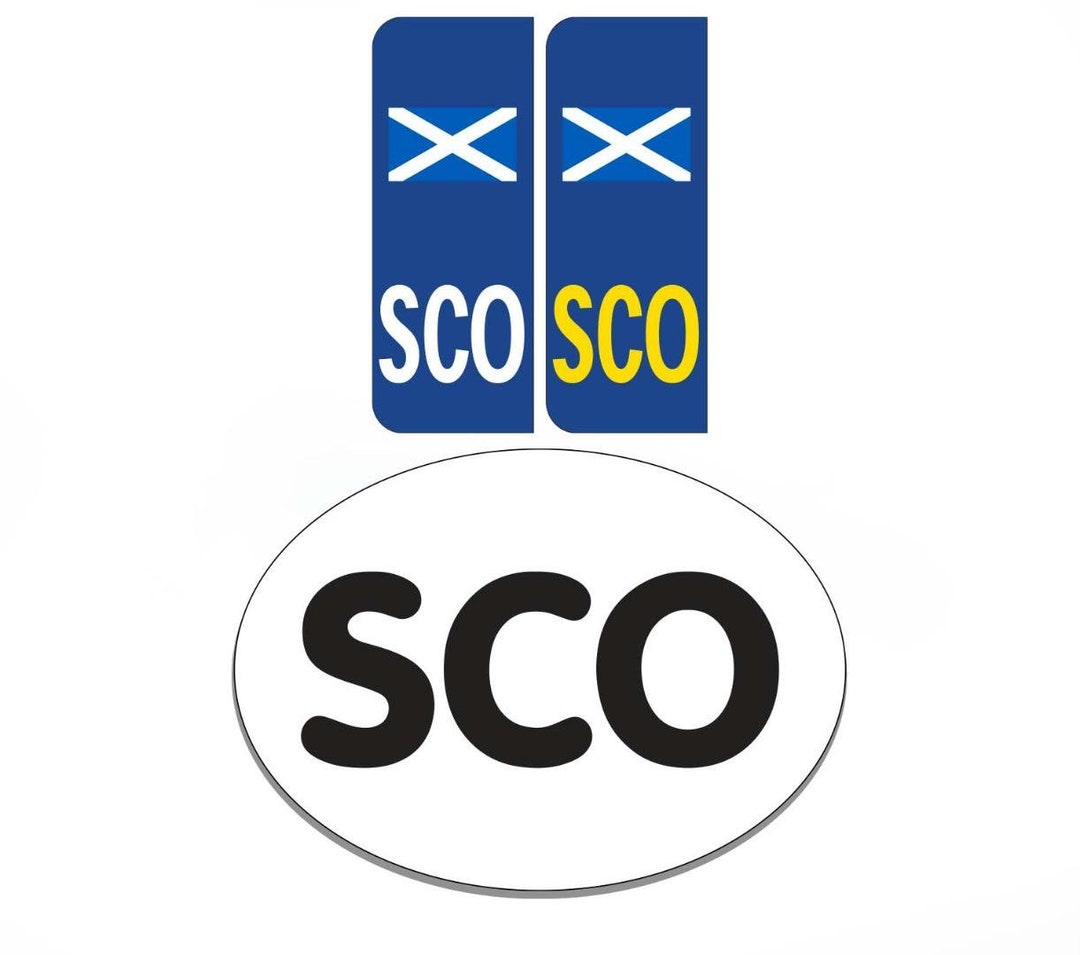 4 Pack 2 X Oval and 2 X Sco Flag Car Lorry Van Truck Vinyl - Etsy