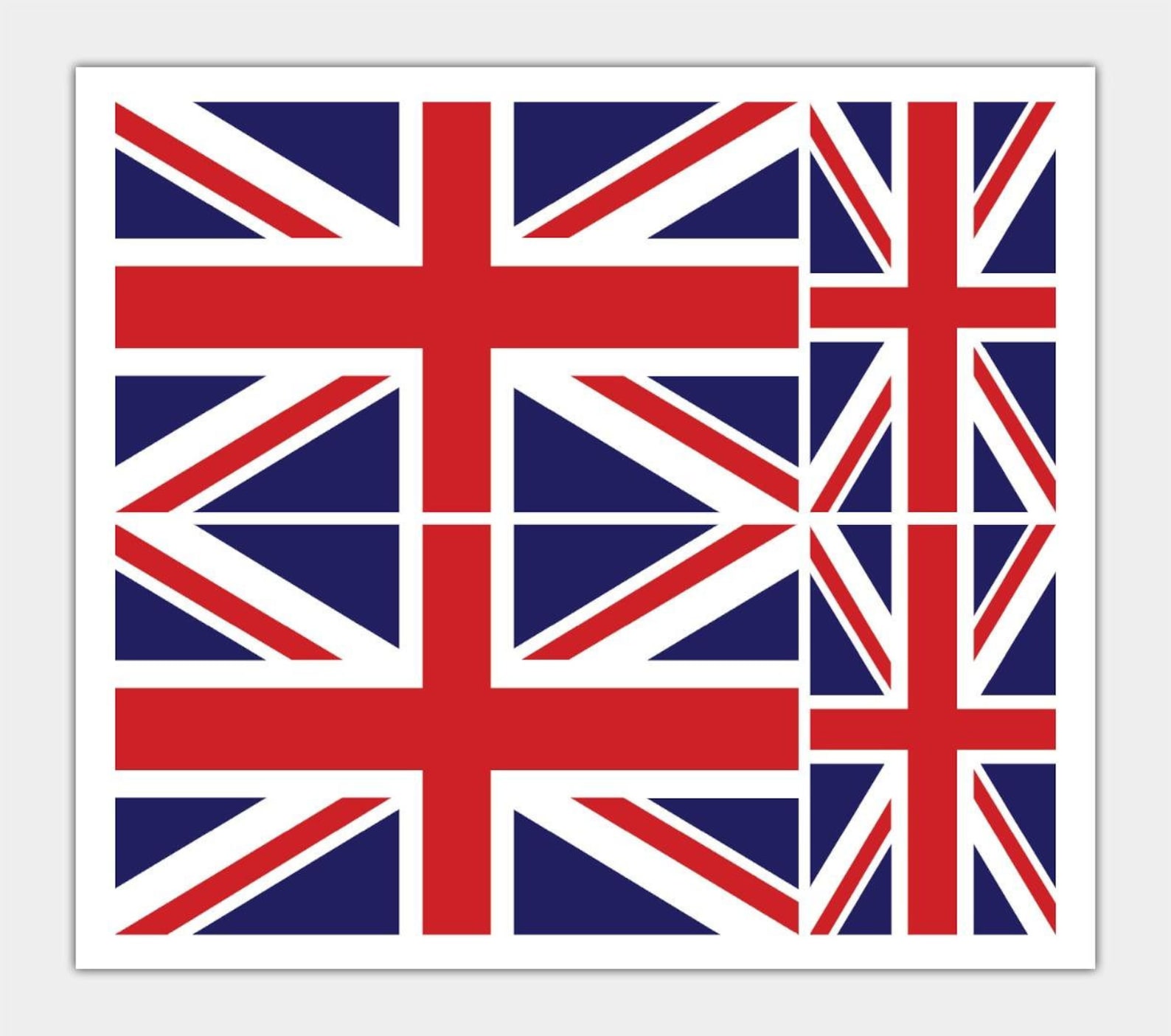 4 X Union Jack British Flag Stickers For Car Van Ipad Laptop | Etsy