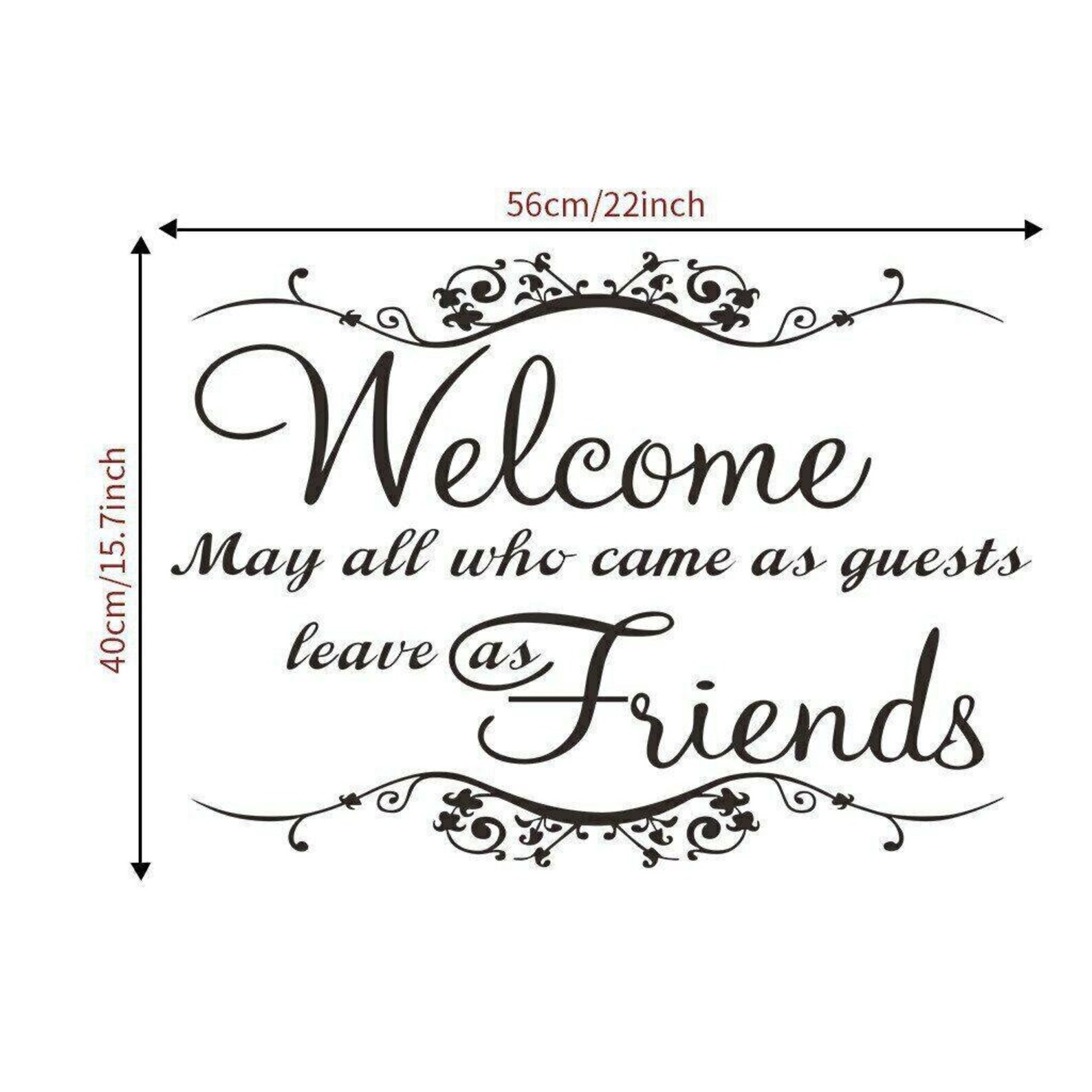 Welcome Guests Wall Art Sticker Hallway Living Room Quote - Etsy