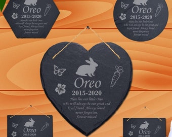 Rabbit Memorial Plaque | Etsy