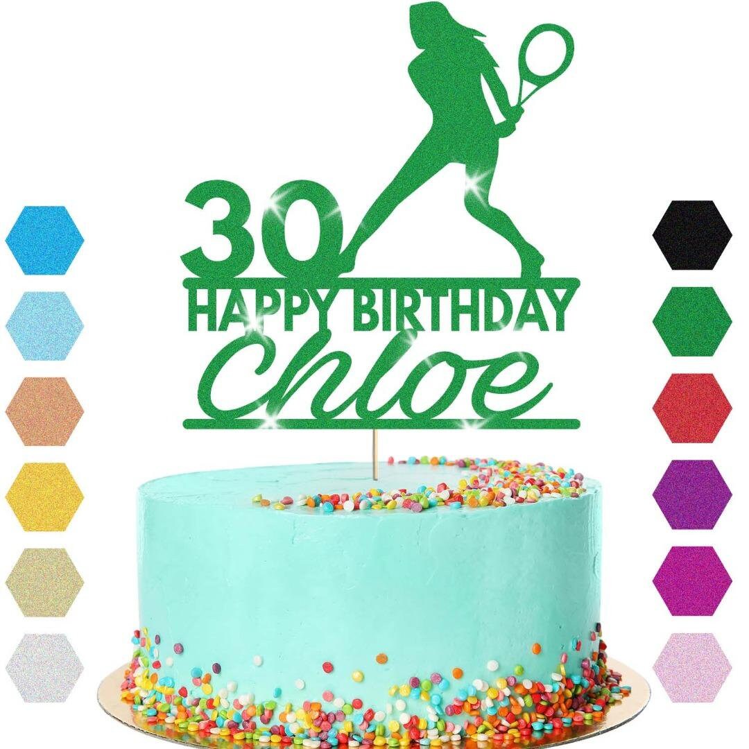 Tennis Cake Topper Sporting Badminton Birthday Cake Decoration | Etsy