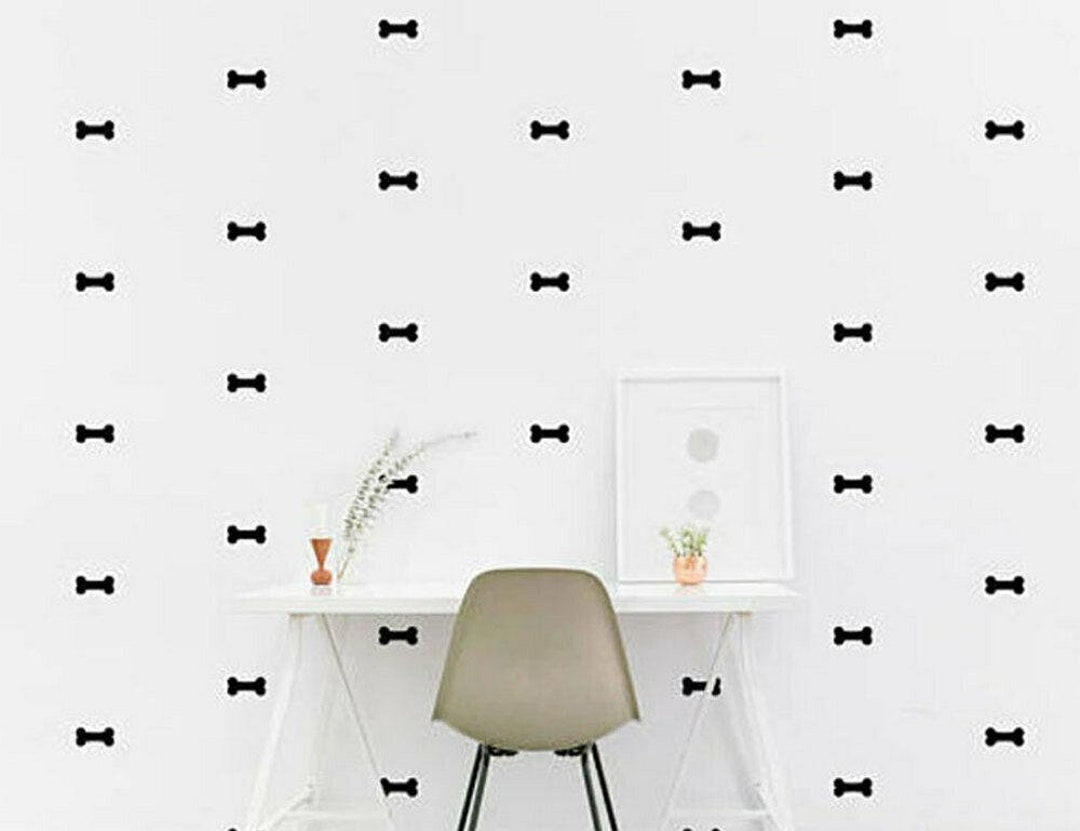Dog Bone Shape Wall Stickers Pet Bones Vinyl Decal Nursery Children's ...