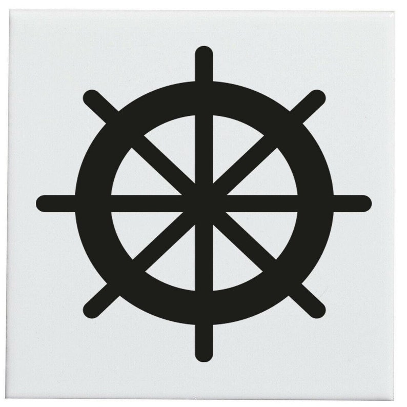 Ship Wheel Vinyl Tile Sticker Nautical Wall Decal Boat - Etsy UK