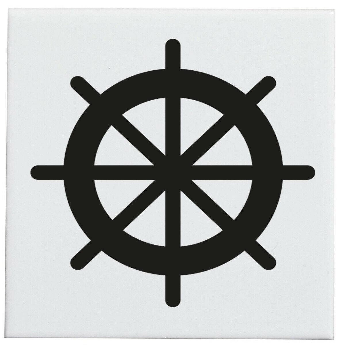 Ship Wheel Vinyl Tile Sticker Nautical Wall Decal Boat - Etsy UK