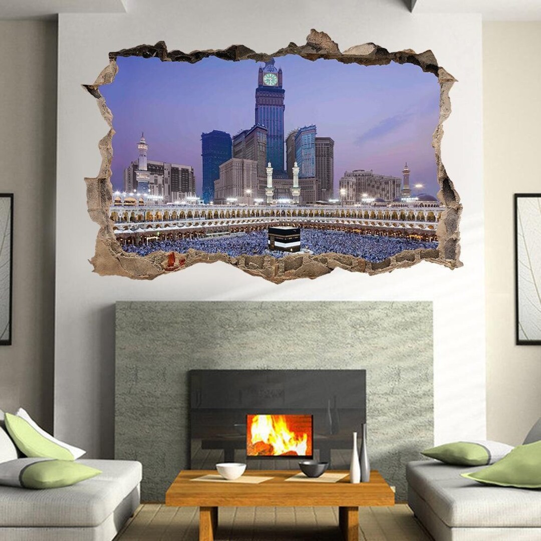 Hajj Makkah Tower 3d Window Wall Sticker With Spiritual Serenity ...