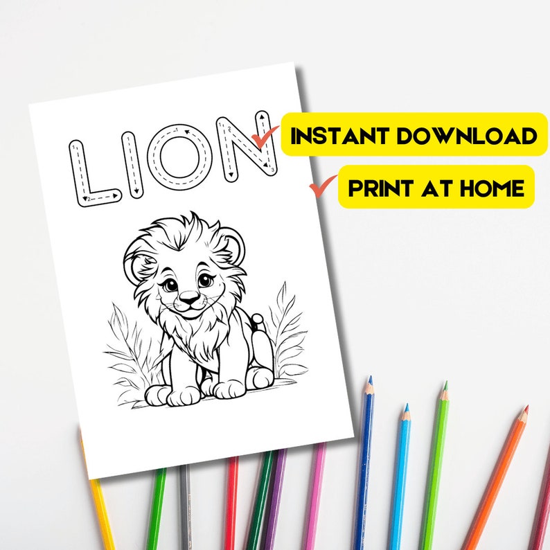 20 Animals Coloring Pages for Kids Kids Coloring Book Animal Coloring ...