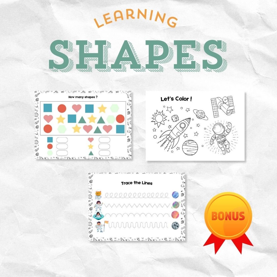 Printable Draw the Shape, Learn Shapes, Shape Tracing, Shape Drawing ...