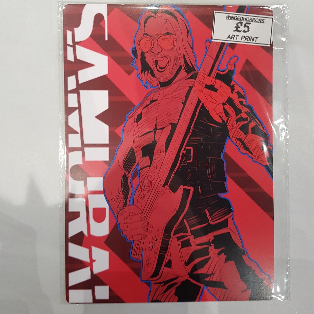 Samurai Band Poster Johnny Silverhand A5 Print Cyberpunk 2077 Poster ...