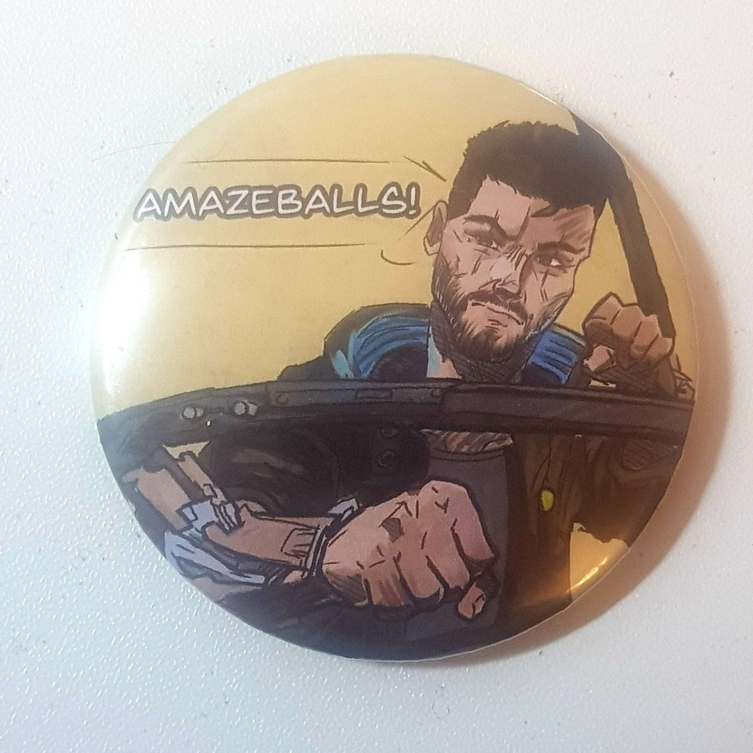 Amazeballs Cyberpunk 2077 Button Badge Pin, Vincent, Male V Meme Badge - Etsy