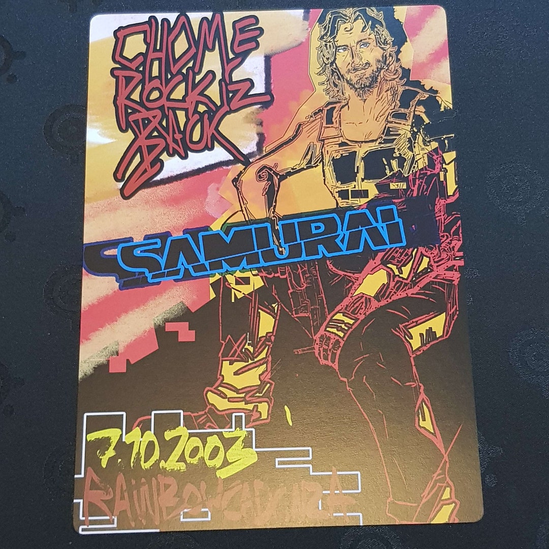 Johnny Silverhand Samurai Band Poster A5 Print, Chrome Rock is Back ...