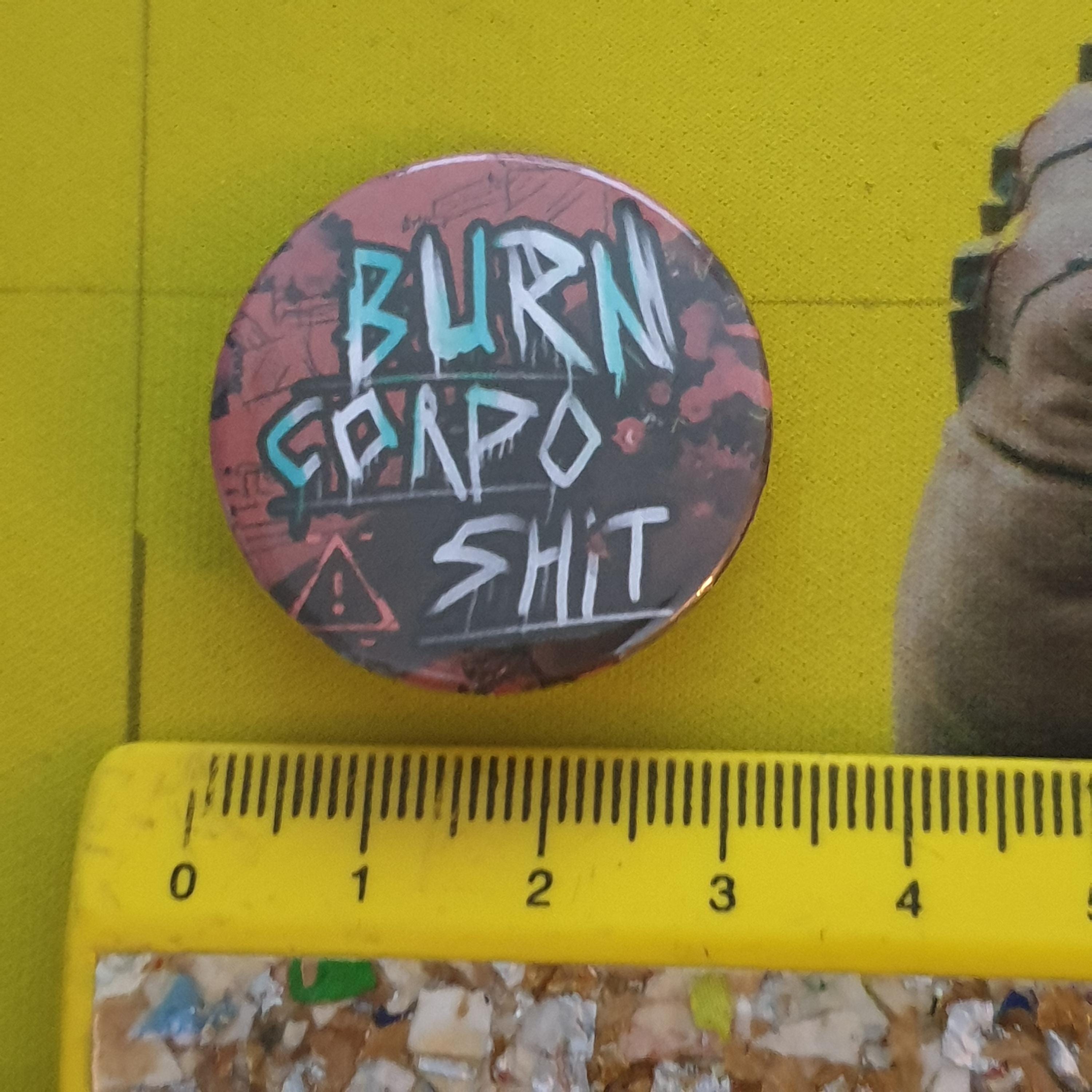 Burn Corpo Shit Cyberpunk 2077 Punk Badge Alt Pin - Etsy