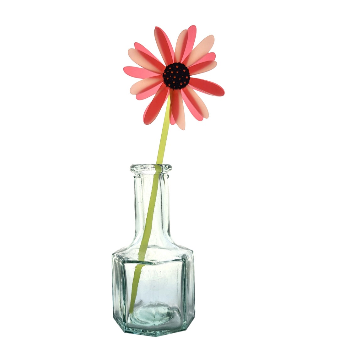 Double Layer Daisy Flower Single Stem Laser Cut Frosted Coloured ...