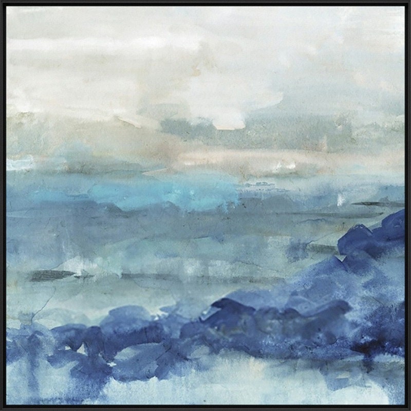 Abstract Painting on Canvas Dark Blue Painting Art Grey - Etsy