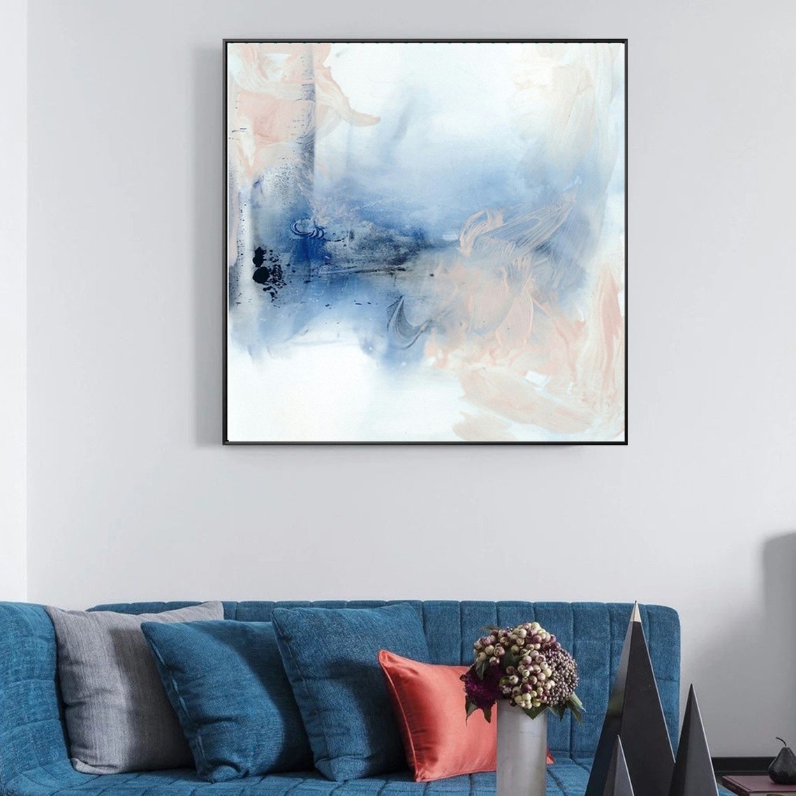 Bright Abstract Painting Simple Wall Art Acrylic Painting on | Etsy