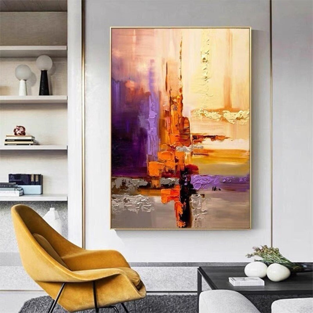 Large Abstract Painting, Luxurious Canvas Painting, Modern Abstract ...